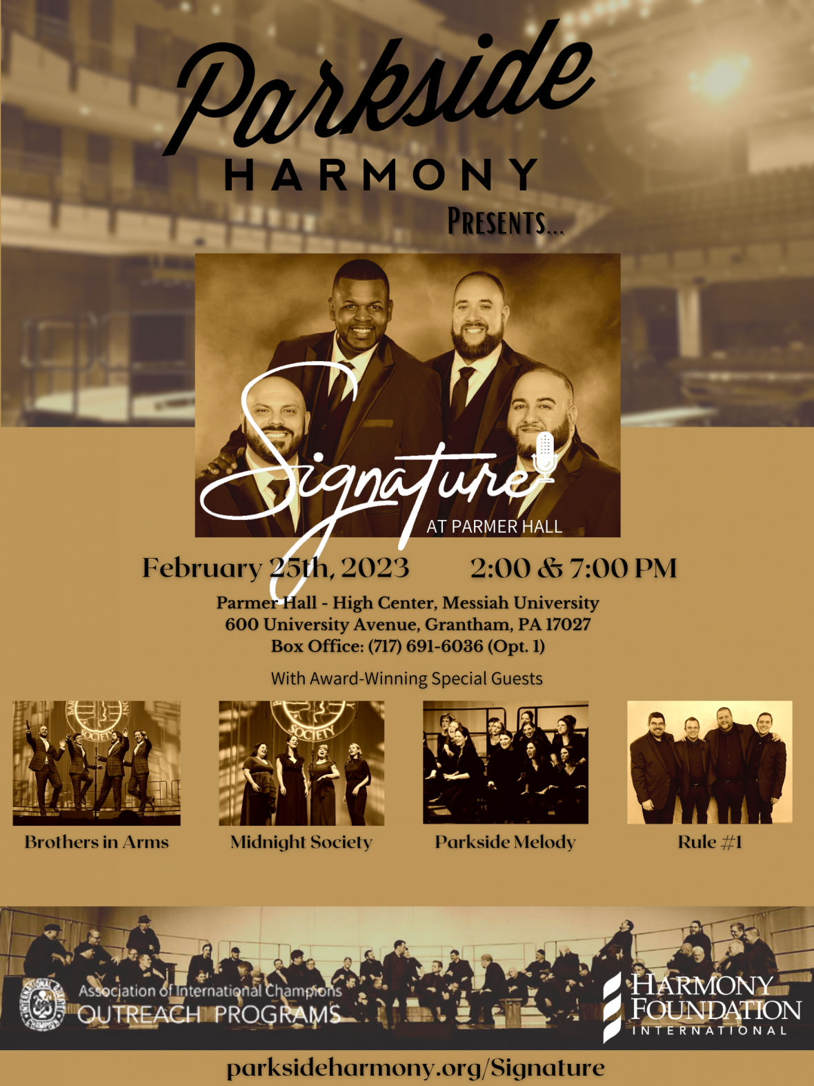 "Parkside Harmony Presents... Signature at Parmer Hall" - Feb 25, 2023 ...